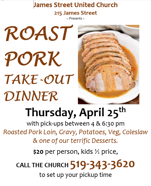 James Street United Church PORK ROAST TAKE OUT DINNER | Town of Minto